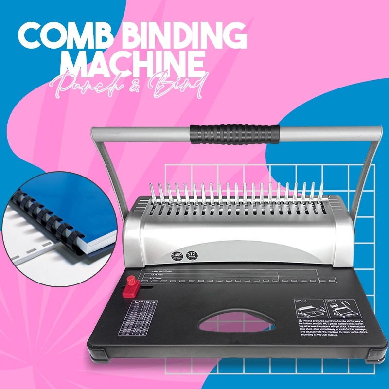 QUAFF Ring Binding Machine A4 Comb Binding Machine/Heavy Duty Binding ...