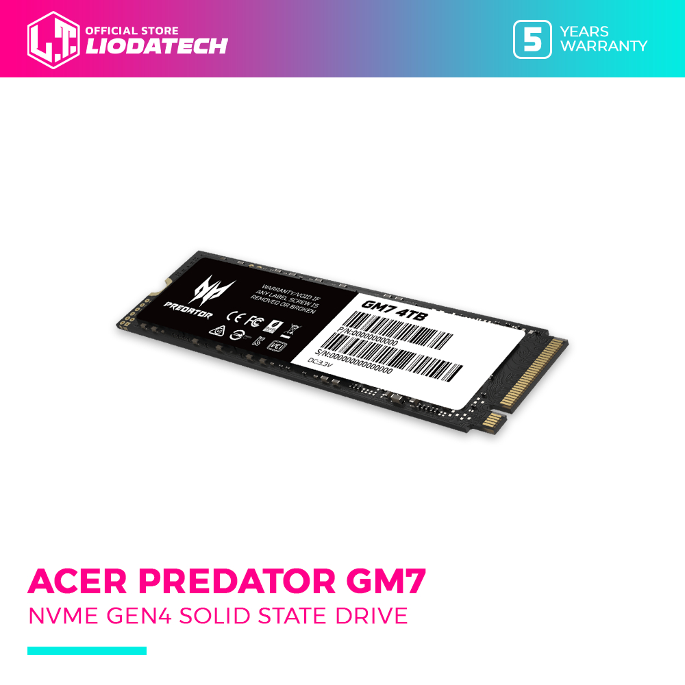 Acer Predator GM7 PCIe Gen 4 M.2 NVMe SSD (512GB / 1TB / 2TB) | Shopee Malaysia