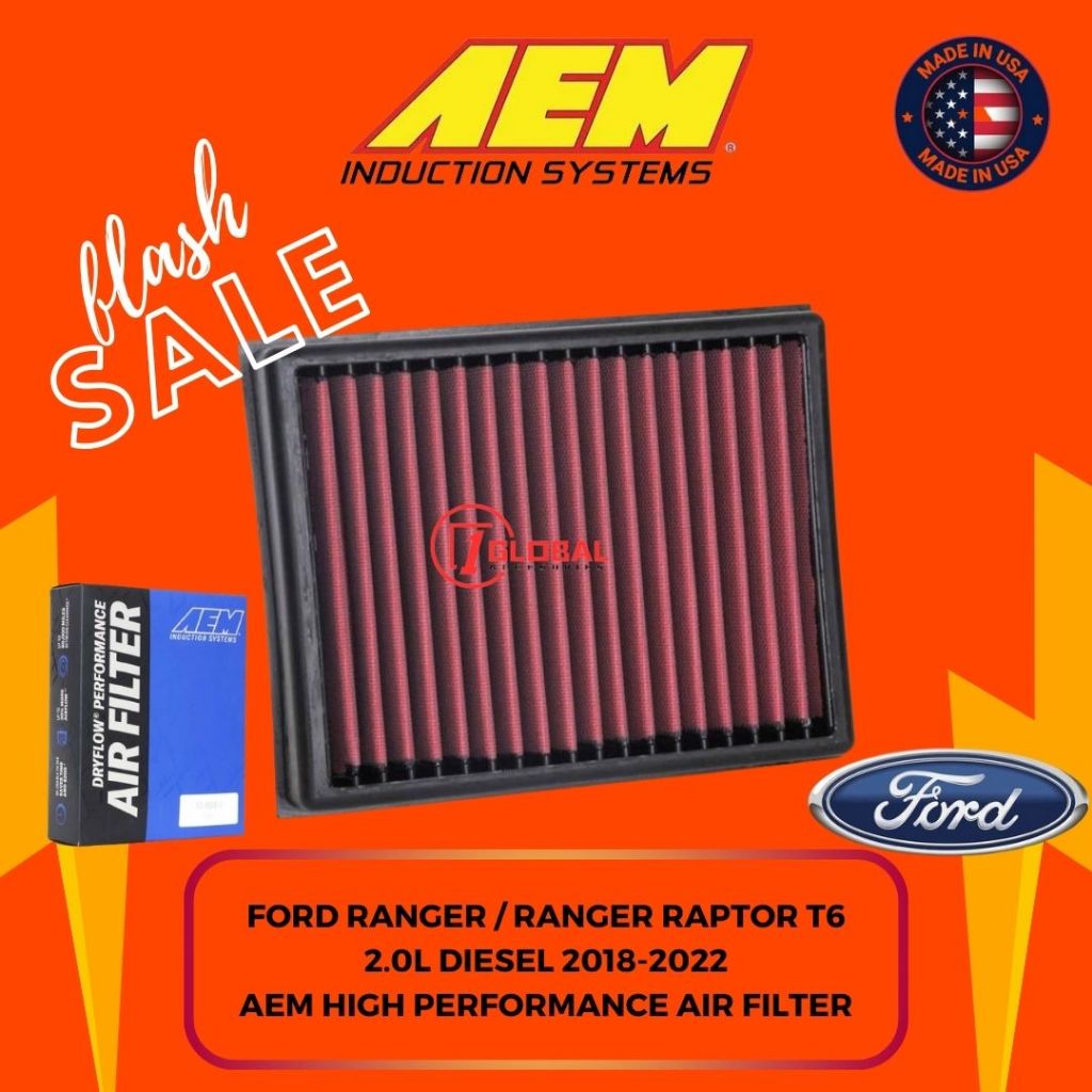 AEM USA REPLACEMENT HIGH PERFORMANCE AIR FILTER FORD RANGER/RANGER ...