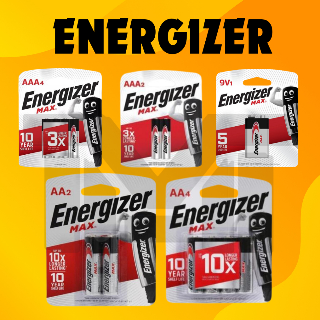 [ORIGINAL] ENERGIZER BATTERY MAX AA / AAA / 9V / AAAA / A23 /A27 / A76 ...