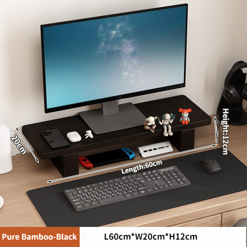 Monitor Stand Extended Width Wooden Universal Monitor Riser and Laptop ...