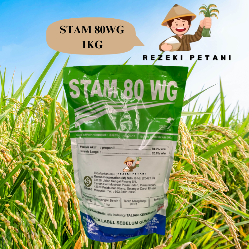 [ORIGINAL] 1KG Kenso STAM 80WG Propanil 80% Paddy Weed Killer (Sama ...