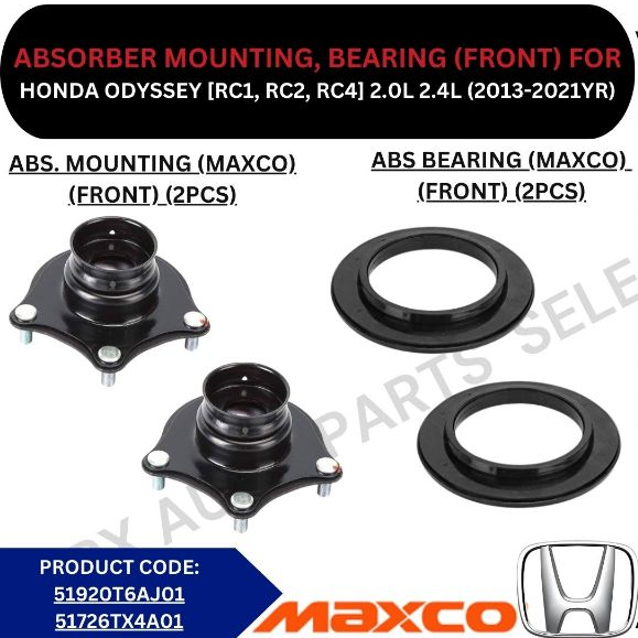 ABSORBER MOUNTING, COVER, BEARING (FRONT) FOR HONDA ODYSSEY [RC1, RC2, RC4] 2.0L 2.4L (2013 ...