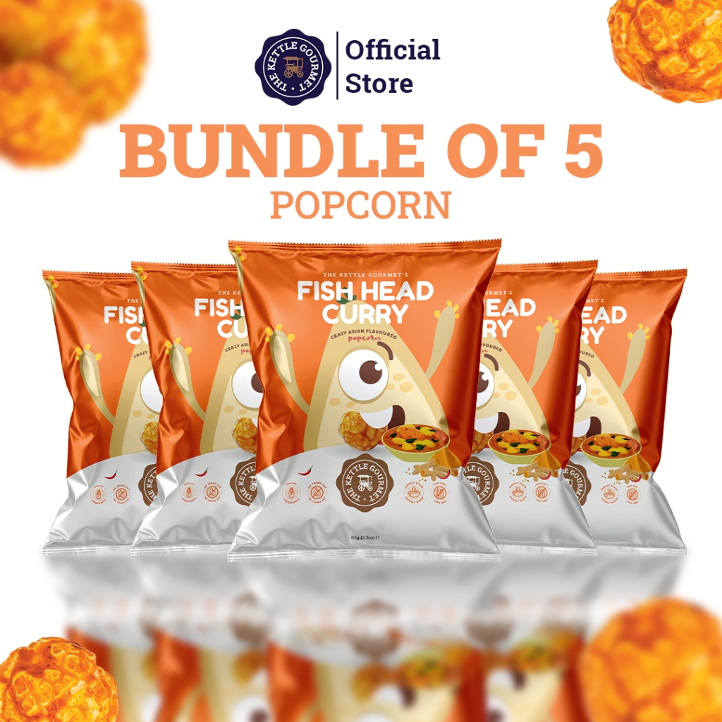 [Bundle of 5] The Kettle Gourmet Fish Head Curry Popcorn | Shopee Malaysia