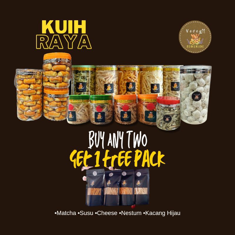 Kuih Raya/Batang Buruk Homemade (Balang) - Snek/Cookies Kudapan Sabah ...