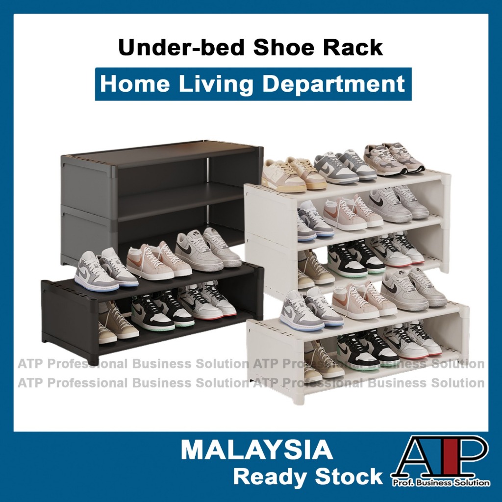 Furniture🛋️ Rak Kasut 2 / 3 Tier Under-bed Shoe Rack Rak Kasut Shelf ...