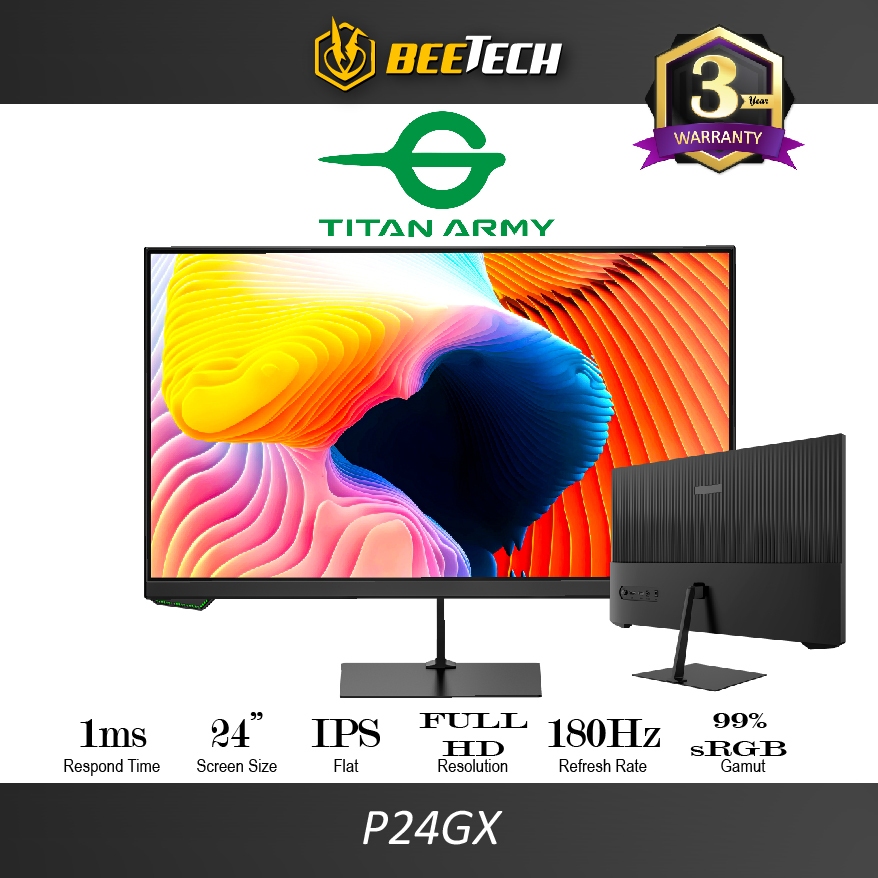 Titan Army 24 inch Fast IPS 180Hz 1ms HDR Gaming Monitor (P24GX ...
