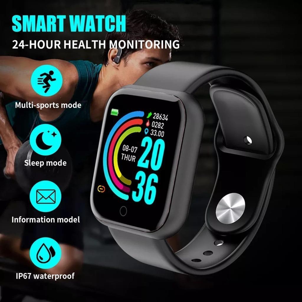 Sports Watch Y68 Smart Watch Fitness Tracker Digital Heart Children's ...