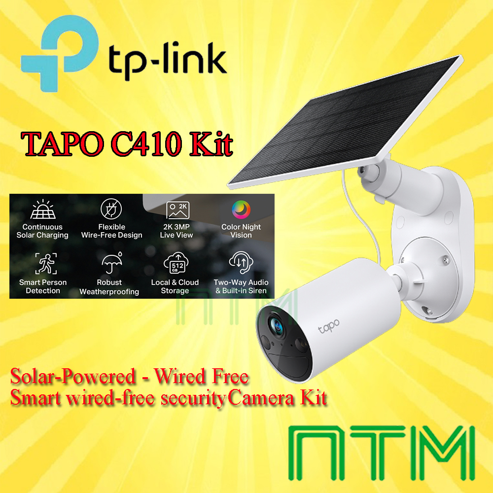 TP-Link Tapo C410 KIT 3MP/2K Solar-Powered Security Camera Smart Wire ...