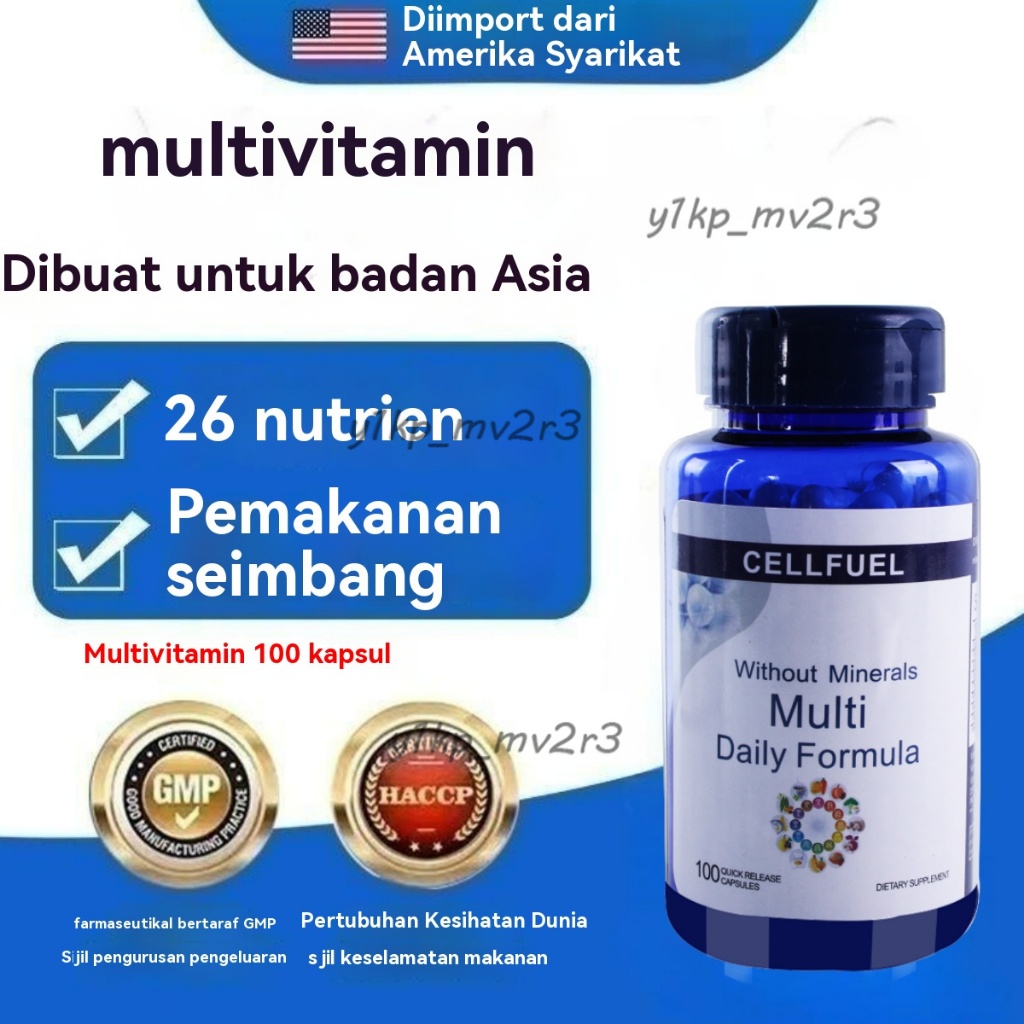 CELLFUEL Multivitamin B Kompleks 100 Kapsul Multivitamin Vitamin C ...