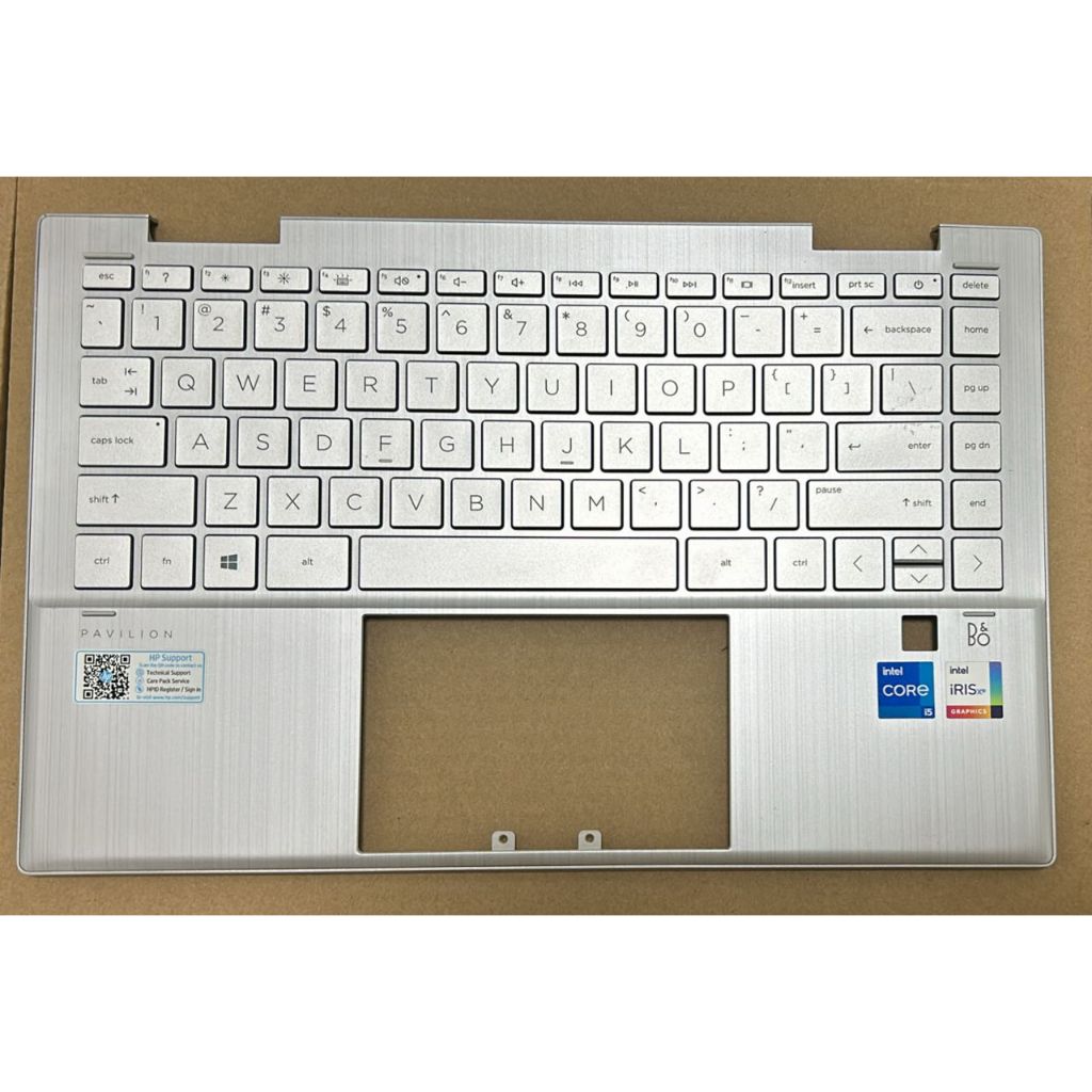 HP Pavilion 14-DY Silver Palmrest Cover Case QWERTY US Keyboard M45221 ...
