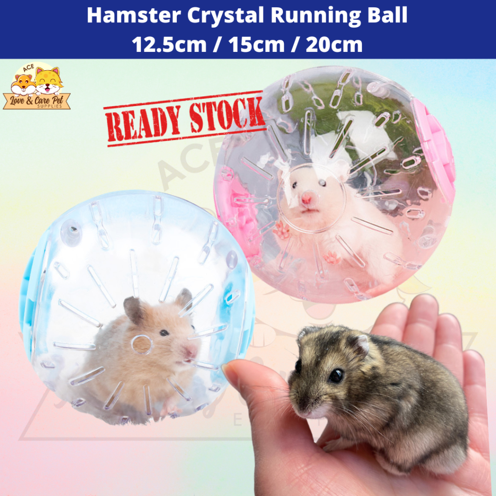 Hamster Transparent Exercise Rolling Crystal Running Ball 12.5cm / 15cm ...