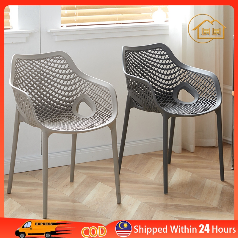 LI-Plastic Chair Cafe Chair Nordic Chair Restaurant Dining Chair Kerusi ...