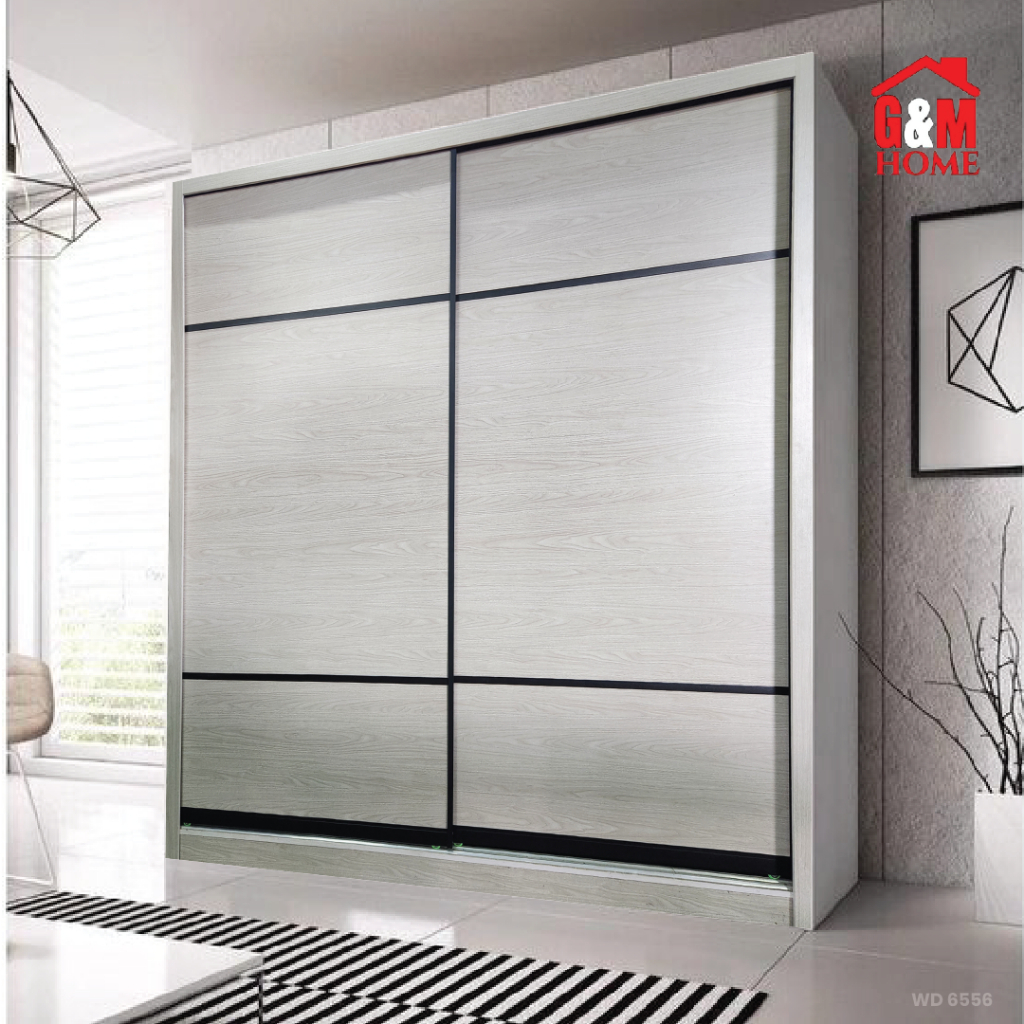 Almari Baju Murah Almari Pakaian 8 ft x 8ft Sliding Door Wardrobe ...