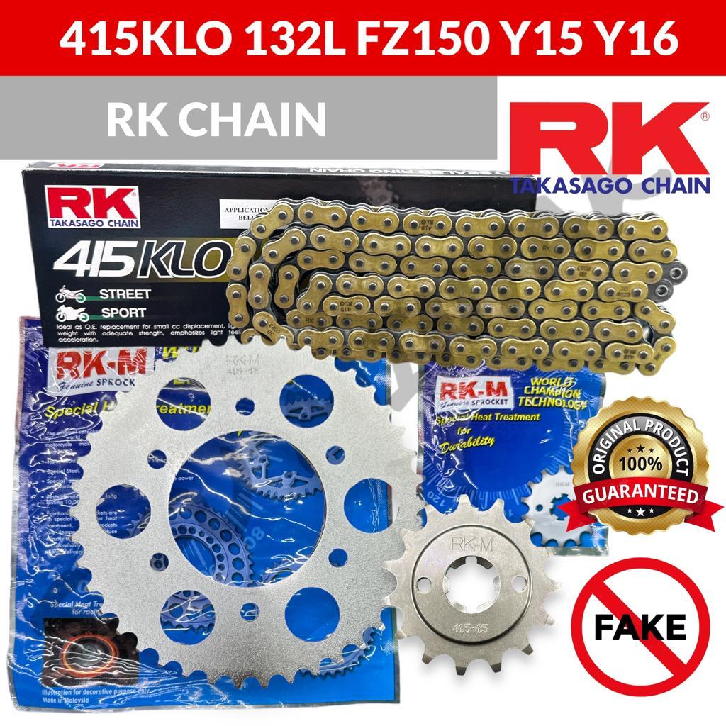 ORIGINAL RKM 415 SPROCKET SET CHAIN GOLD O RING HEAVY DUTY 132L Y15ZR ...