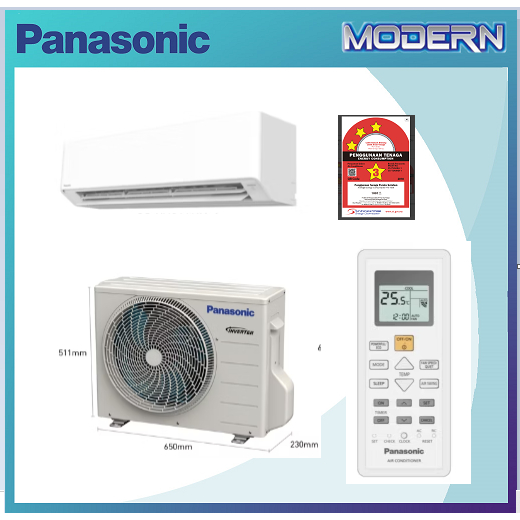 Panasonic Air Cond Eco Inverter Aircond R32 (YU) 1HP - CS/CU-YU9AKH / 1.5HP - CS/CU-YU12AKH 省電冷氣 ...