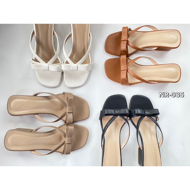 H026 Sexy Narrow band open toe slide low heels 1 inch | Shopee Malaysia