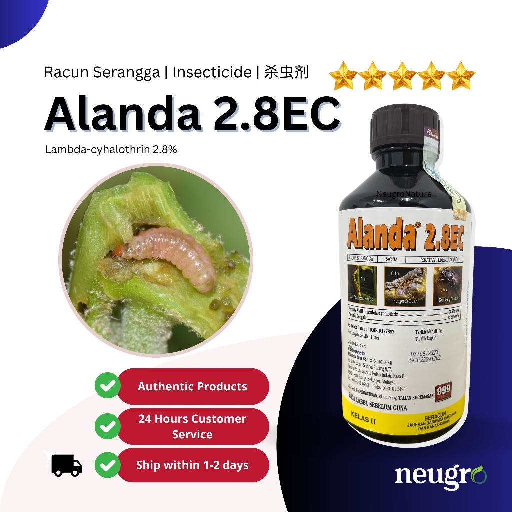 Advansia Alanda 2.8EC (1L) - Racun Ulat Pengorek Buah/ Ulat Ratus/Ulat Batang (Sama Syngenta ...