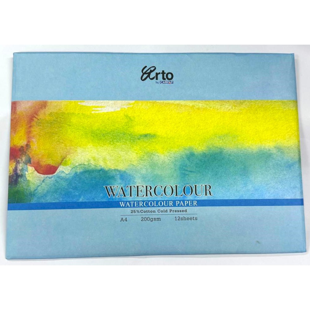 Watercolour Paper A4 200gsm 12 sheet ( CR 37322) | Shopee Malaysia