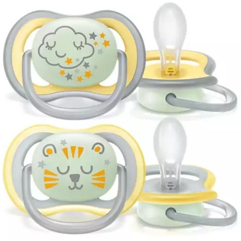 Philips Avent Pacifier Ultra Air Nighttime Twin Pack 18m+ | Shopee Malaysia