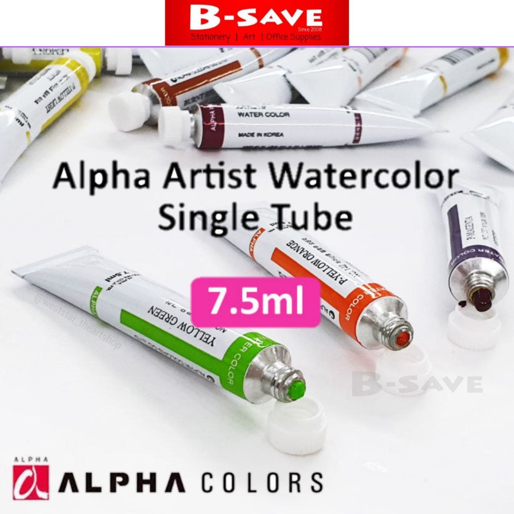 Alpha Artist Watercolour Single Tube 7.5ml Original | Shopee Malaysia