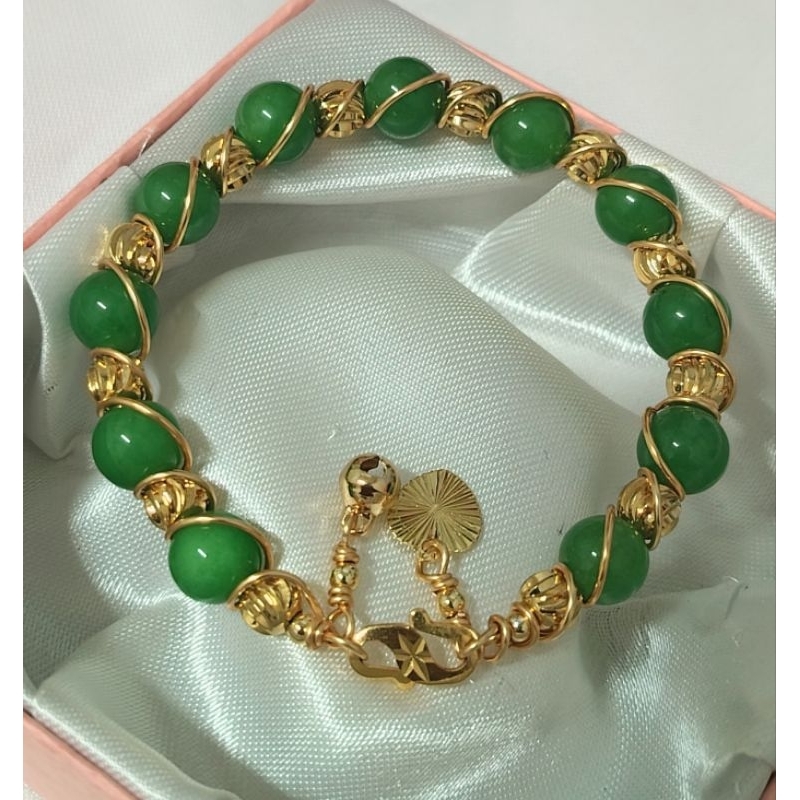 gelang tangan batu jed asli lilit suasa | Shopee Malaysia