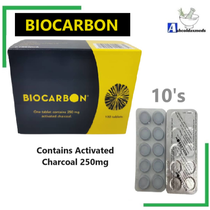 Biocarbon [Previously known as Ultracarbon] Activated Charcoal 250mg ...