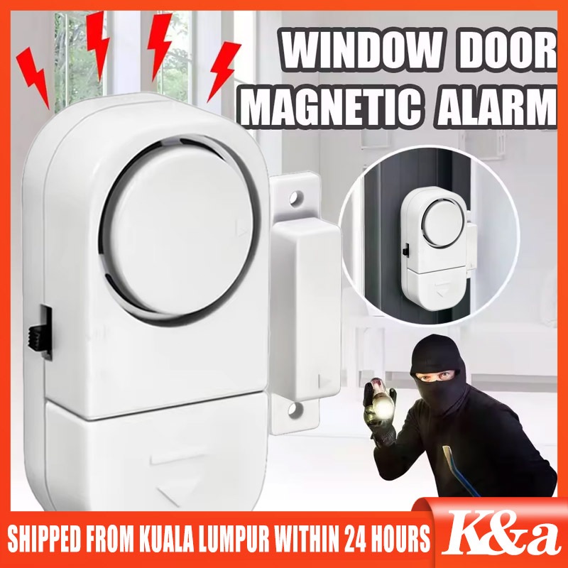 Wireless Magnetic Sensor Door Alarm Self Adhesive Window Entry Alarms ...
