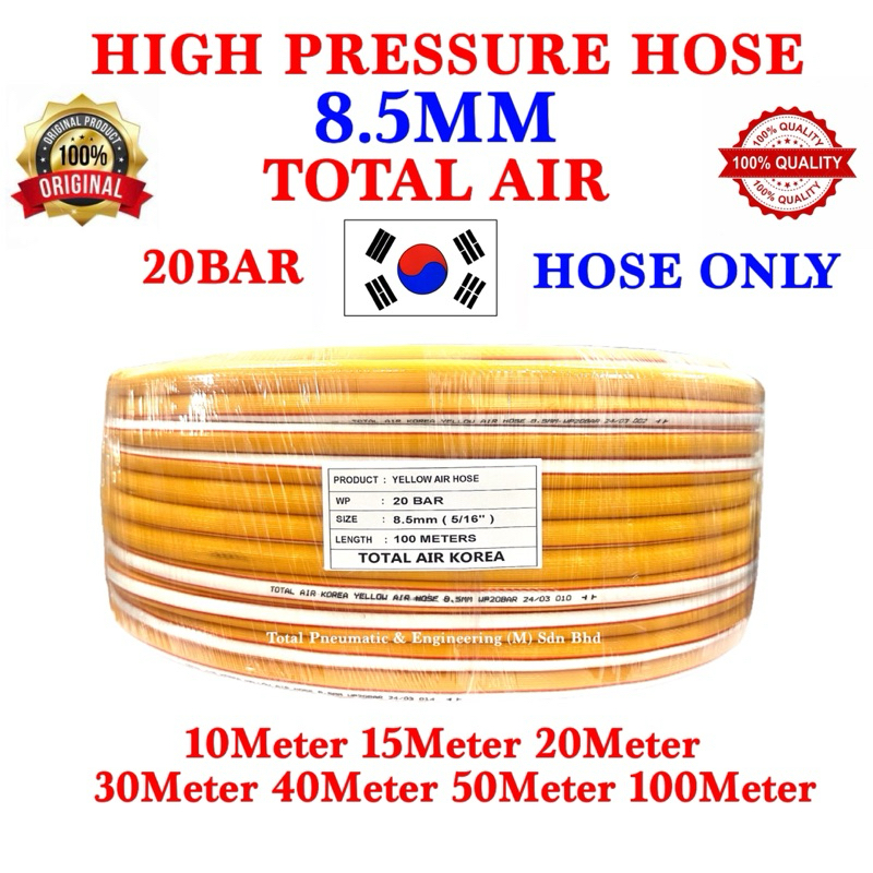 TOTAL AIR 8.5MM [KOREA] PVC Reinforced High Pressure Air Hose ...