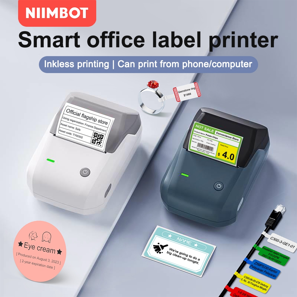 NIIMBOT B1 Bluetooth Label Printer Portable Handheld Thermal Printer ...