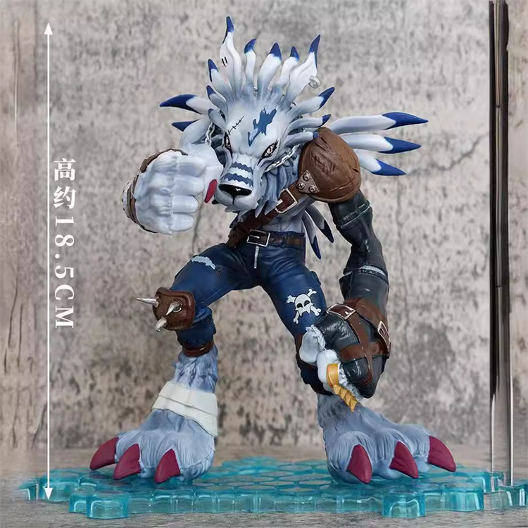 Digimon WereGarurumon PVC Figure Statue Garurumon wargreymon MetalGarurumon Omnimon Omegamon ...