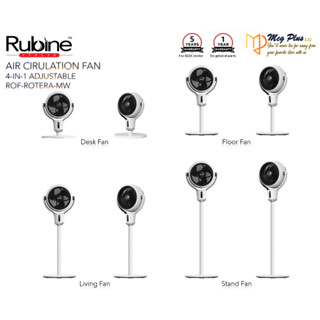 RUBINE ROF-ROTERA-MW 4-in-1 Adjustable Air Circulation Fan | Living Fan | Floor Fan | Desk Fan ...