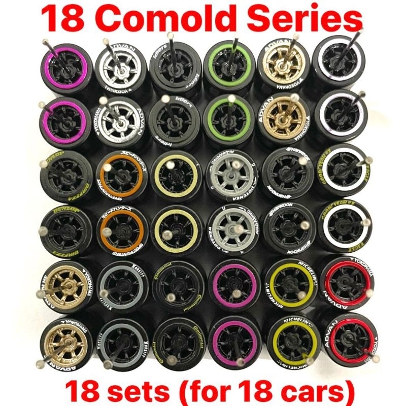 CS18 1:64 plastic tires Comold series - fit Hot Wheels Matchbox diecast ...