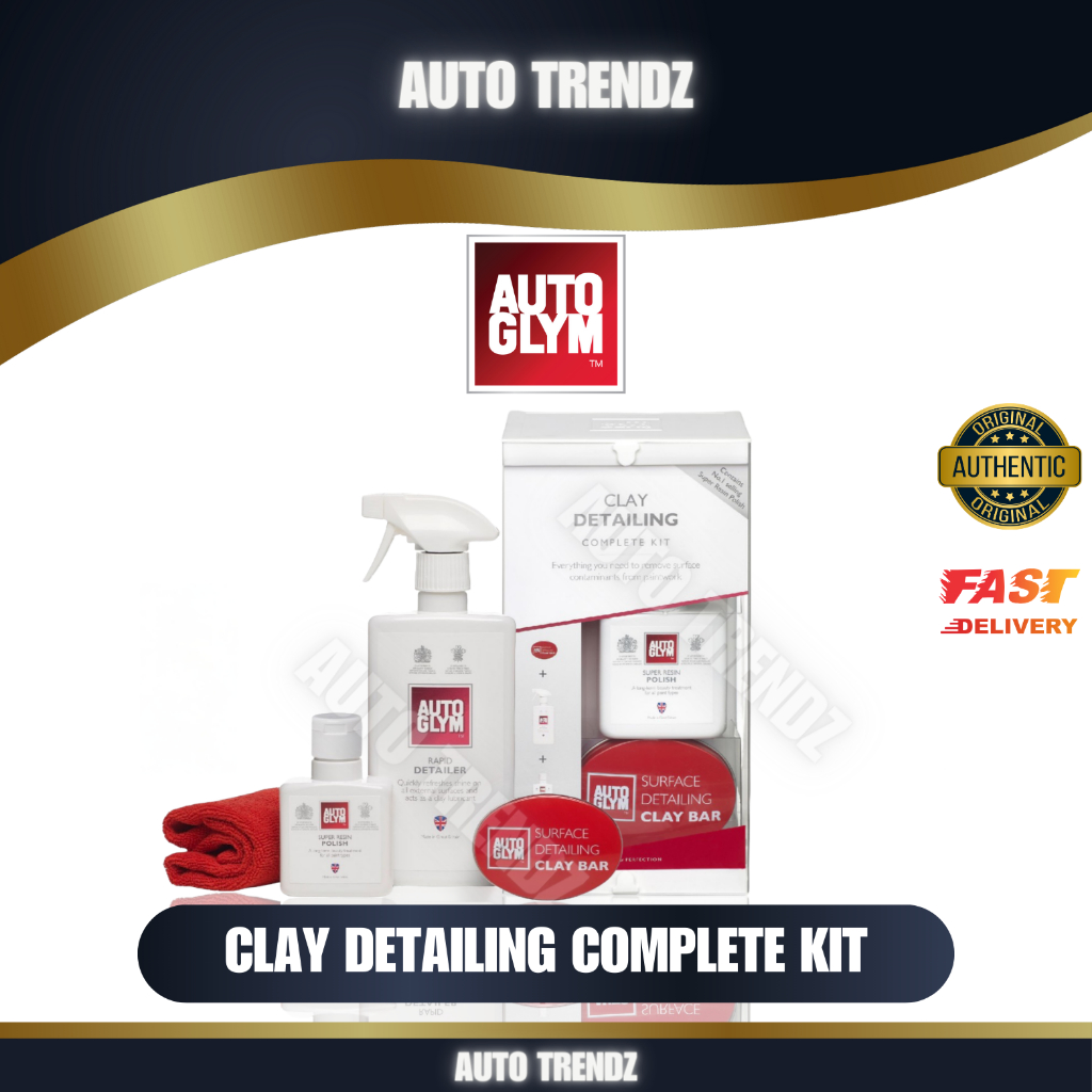 (CLEARANCE)AUTOGLYM Clay Detailing Complete Kit - Diy Claying To Remove ...