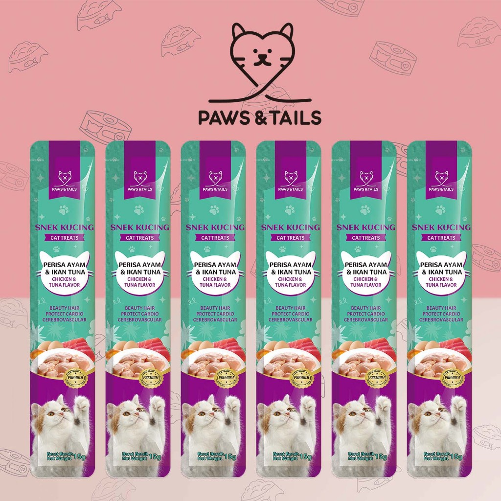 【PAWS&TAILS】Vitamin cat stick snack Protects the heart and brain blood ...