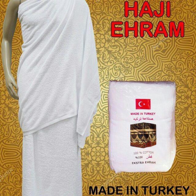 KAIN EHRAM (TURKI) Dewasa Kain Ihram Ahram Men's Hajj Haji Umrah ...