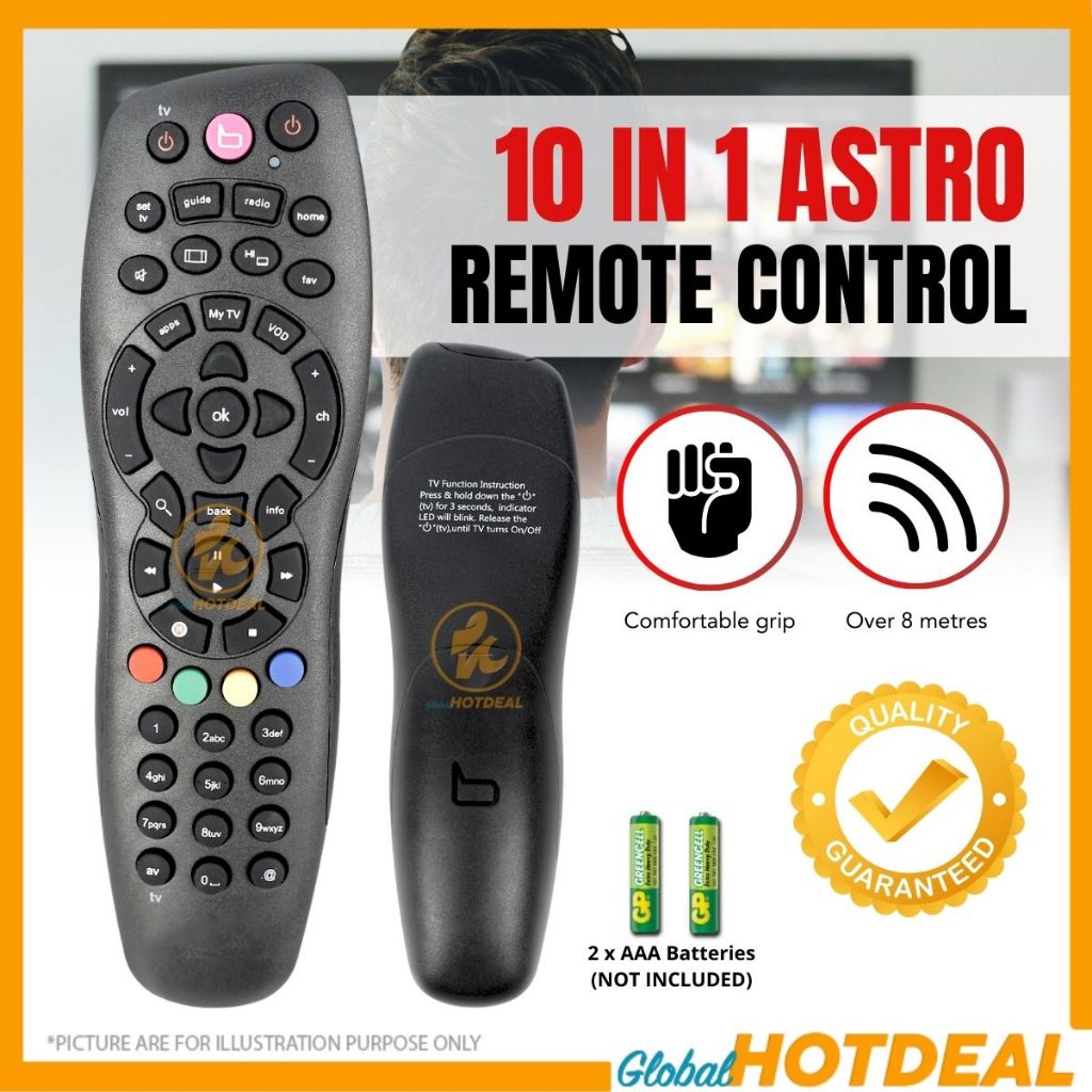 10 IN 1 AXTRO REMOTE CONTROL Alat Kawalan Jauh TV Axtro/Njol/Beyond ...