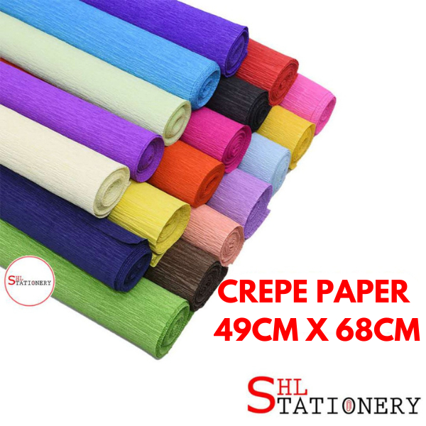 49cm x 68cm Colour Crepe Paper / Kertas Warna Crepe 皱纹纸 Paper For ...