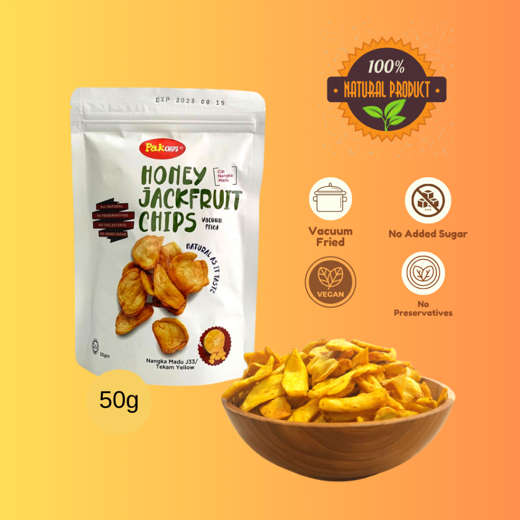Pakchips Kerepek Nangka Madu Honey Jackfruit Chips COMBO 5 Packs | Shopee Malaysia