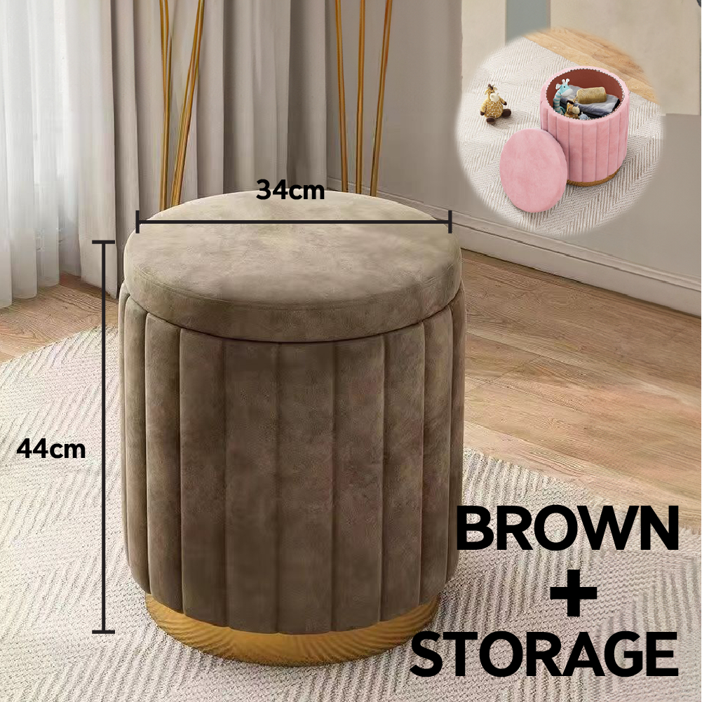 Dressing Stool Chair Vanity Stool Makeup Stool Nordic Luxury Round ...