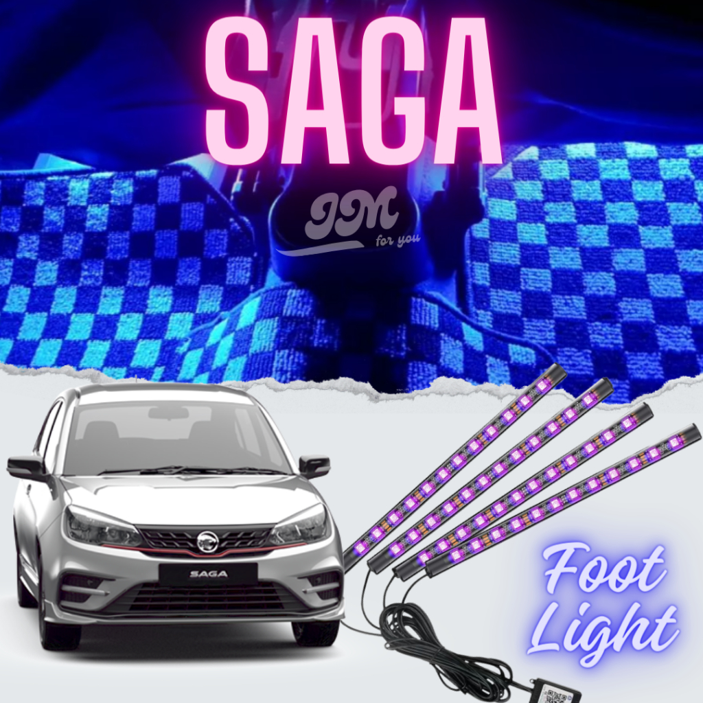 SAGA VVT LED FOOT LIGHT RGB Floor Ambient Lampu Kaki Kereta Interior ...