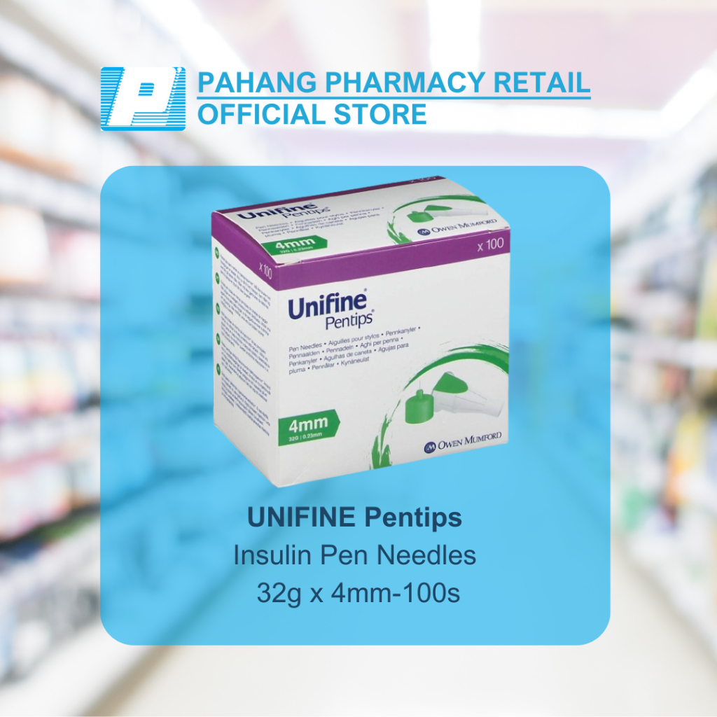 UNIFINE Pentips Insulin Pen Needles 32g x 4mm-100s | Shopee Malaysia