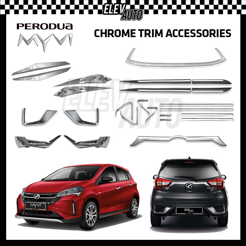 Perodua Myvi G3 2018 - 2024 CHROME Trim Accessories GearUp Gear Up ...