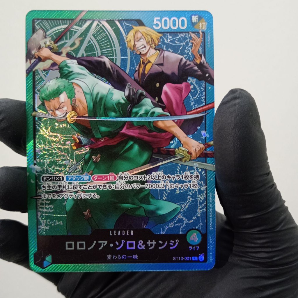 ORIGINAL Roronoa Zoro & Sanji Leader ST12-001 L free top loader optcg one piece card | Shopee ...