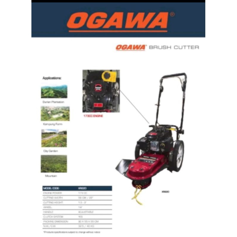 OGAWA XR220 Field Trimmer 173cc Petrol Engine Lawnmower | Shopee Malaysia