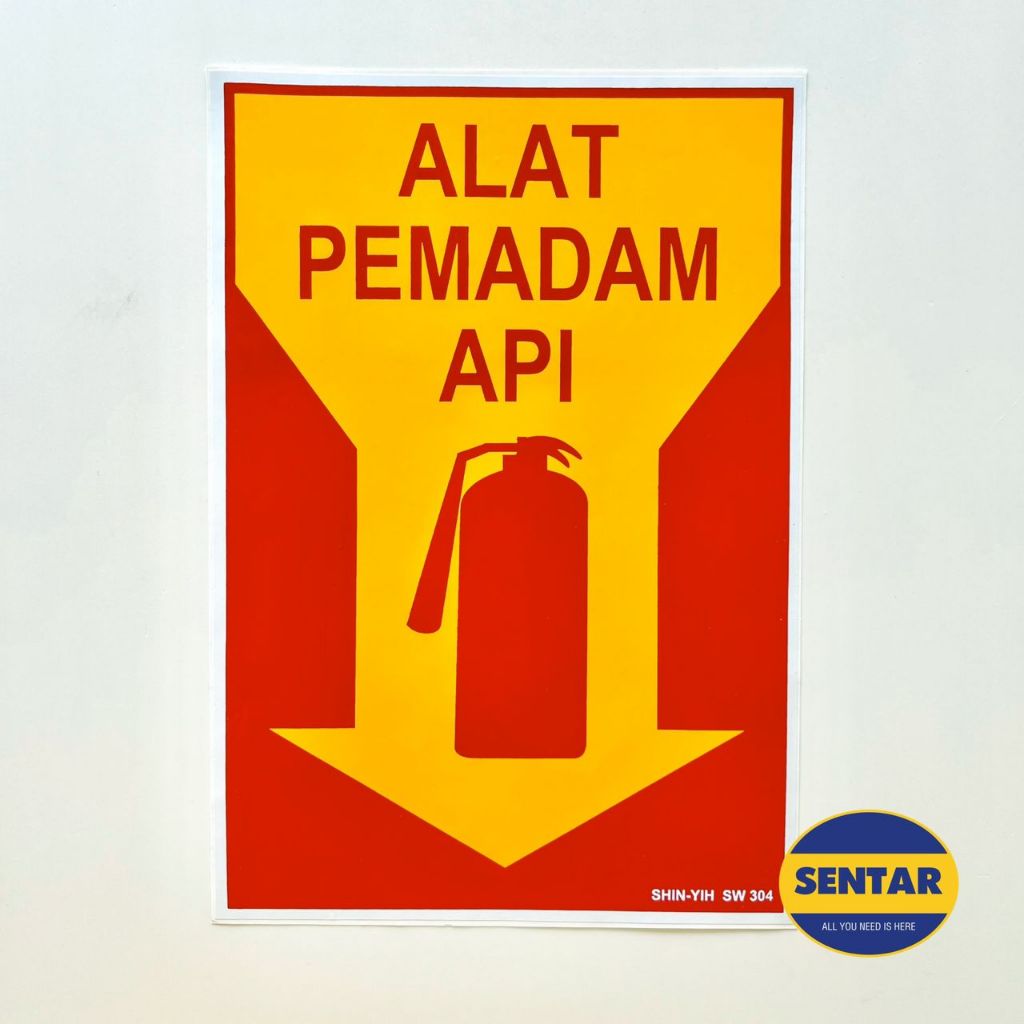 Fire Extinguisher SHIN-YIH SW304 Sign Sticker 25cm x 17.5cm | Shopee ...