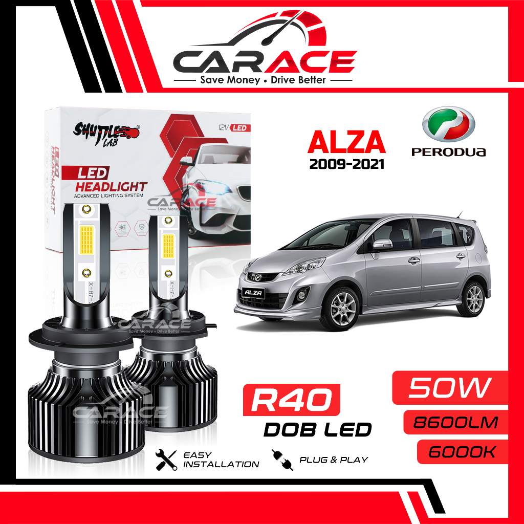 SHUTTLE LAB LED Perodua ALZA 2009-2021 H4 H8/H11 9005/HB3 Car LED ...