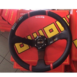 MOMO RALLIART STEERING Deep Dish GRED A Leather Racing Steering Wheel 14"inch 350mm | Shopee ...