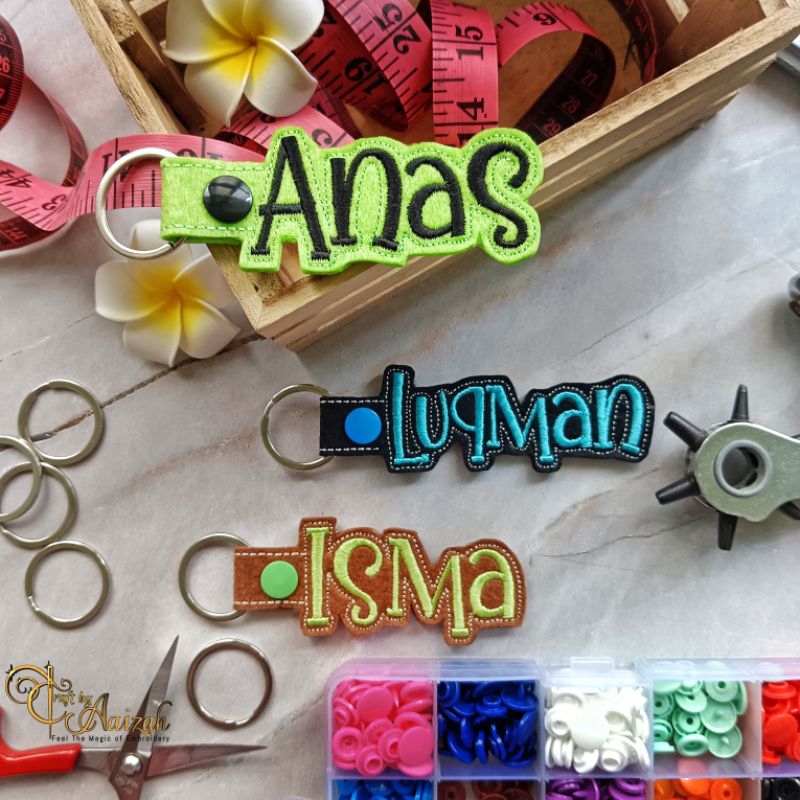 Keychain Sulam Nama (1pc) | Shopee Malaysia