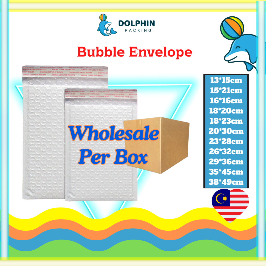 Bubble Envelope Box White Shopee Bubble Bag Mailer Bubble Wrap Envelope 气泡袋 泡泡纸 | Shopee Malaysia